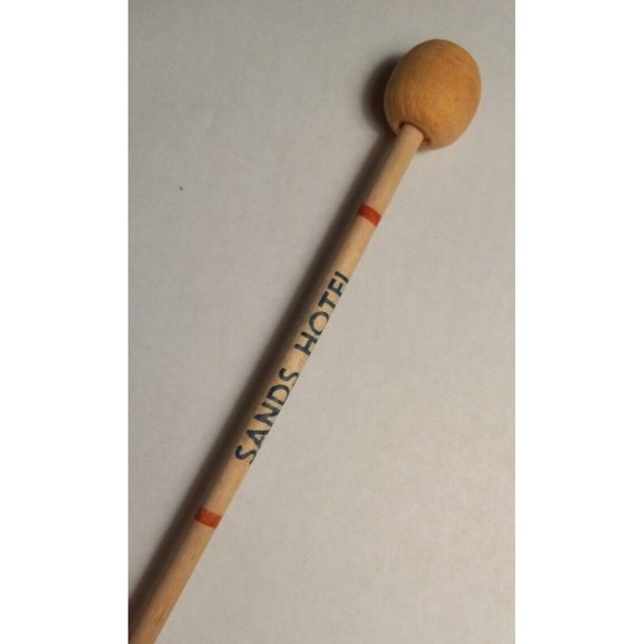 unbranded | Dining | 95s Sands Hotel Wooden Drum Stick Drink Stirrer ...